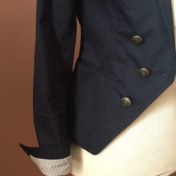 H&M | Jackets & Coats | Hm Military Style Navy Jacket Size 2 | Poshmark